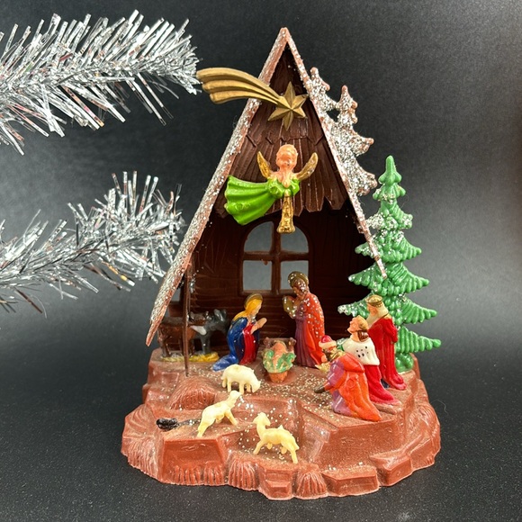Vintage | Holiday | Vintage Mid Century Kresge Plastic Nativity Scene ...